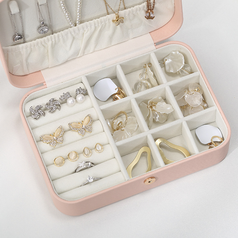 Luxury Rectangle Jewelry Box – PU Leather Travel Case with Logo - Packgenio